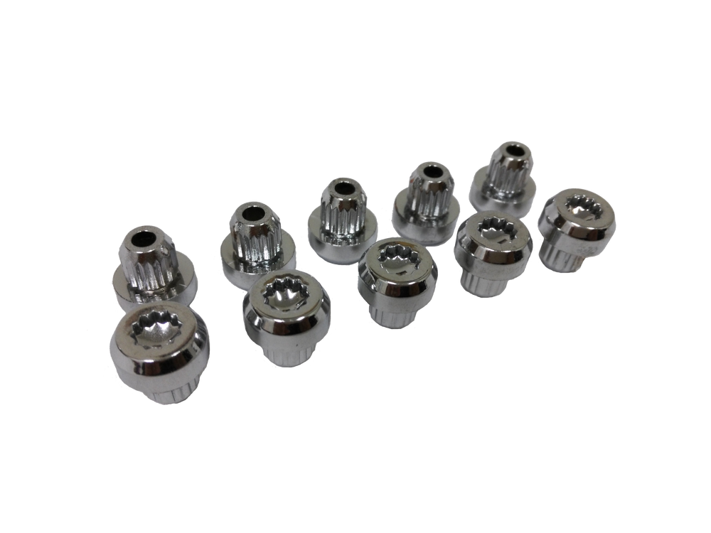 10 Pack of Chrome Socket Head Rivet Inserts - VCTCenterCaps