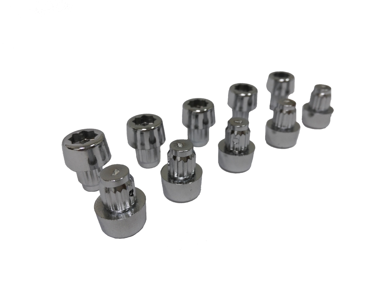 10 Pack of Chrome Socket Head Rivet Inserts - VCTCenterCaps